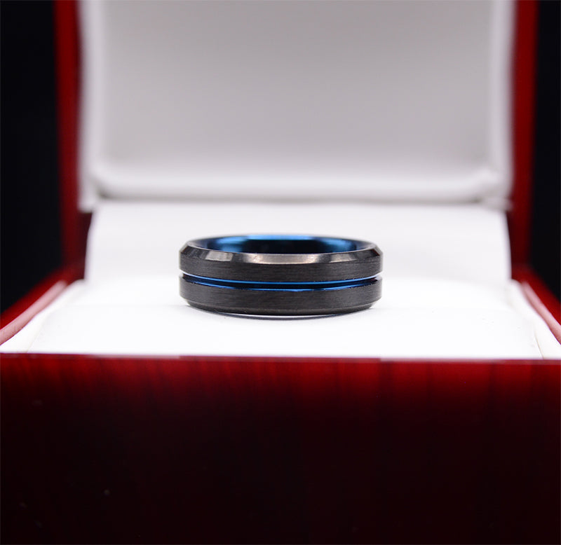 Eternal Commitment: Dark Tungsten Wedding Ring Sets Enhanced with ...
