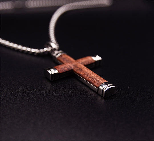 Rosewood Cross Necklace For Men, Mens Cross Necklace: Stylish Symbol of ...