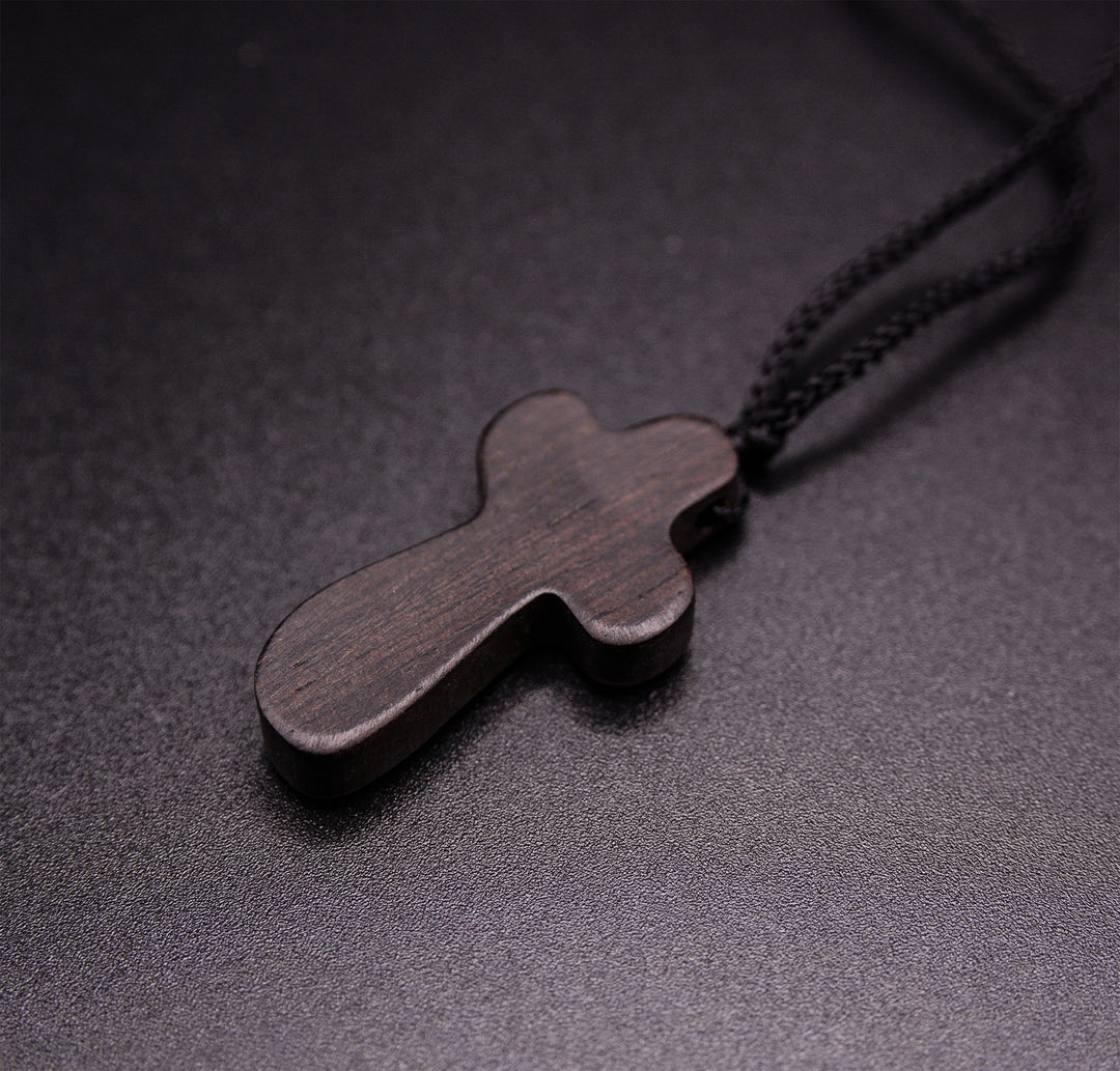 Handmade Nightfall Black Wooden Cross Necklace for Men | Urban Designer ...