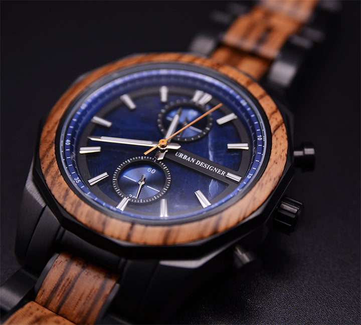 Wood Watches For Men Minimalist Engraved Natural Wood Watch With Square ...