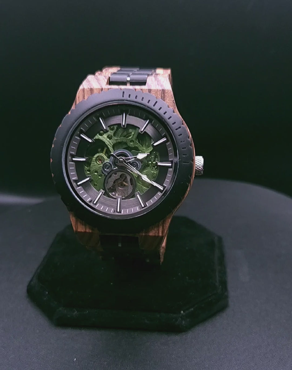Emerald Shadow Mechanical Watches For Men | Wooden Watches For Men ...