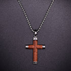 Rosewood Cross Necklace For Men, Mens Cross Necklace: Stylish Symbol of ...