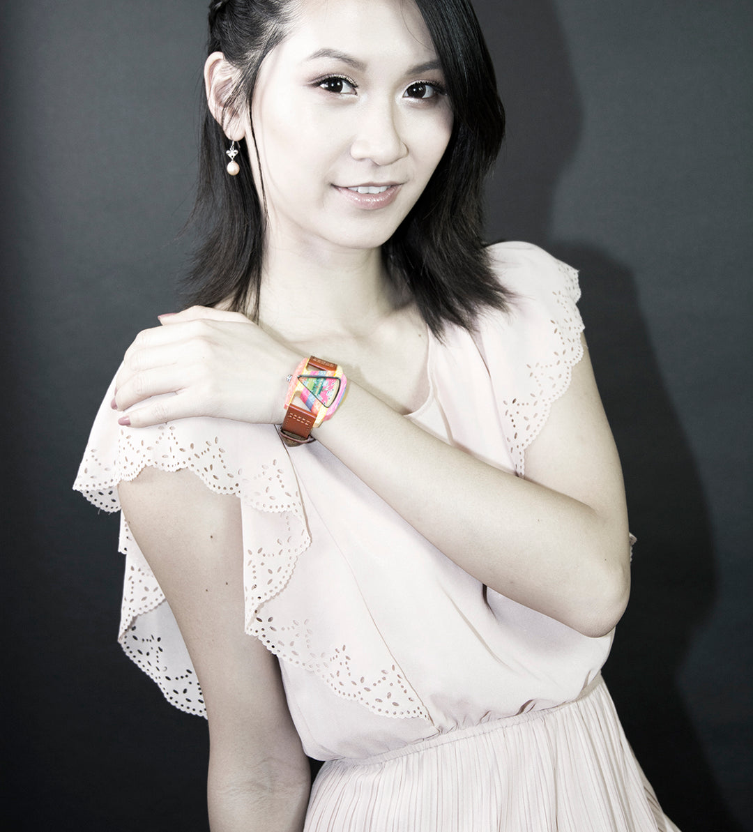 Rainbow Triangle Women's Wood Watch With Premium Leather Strap – Urban ...