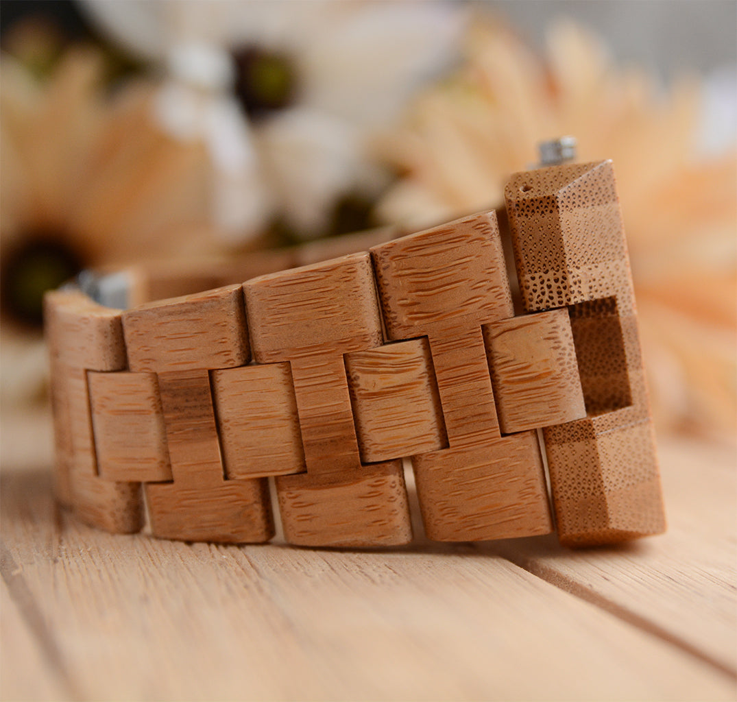 Wood Watches For Men Minimalist Engraved Natural Wood Watch With Square ...