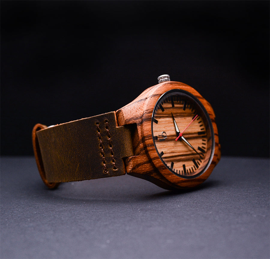 Gifts For Men Wood Watches Personalized Engraved Exotic Zebra Wood Face ...