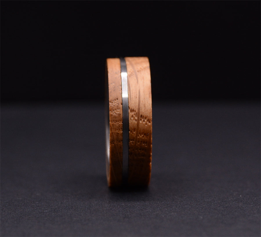 Crafted Perfection: Tungsten Carbide Wedding Ring for Men with CASK ...