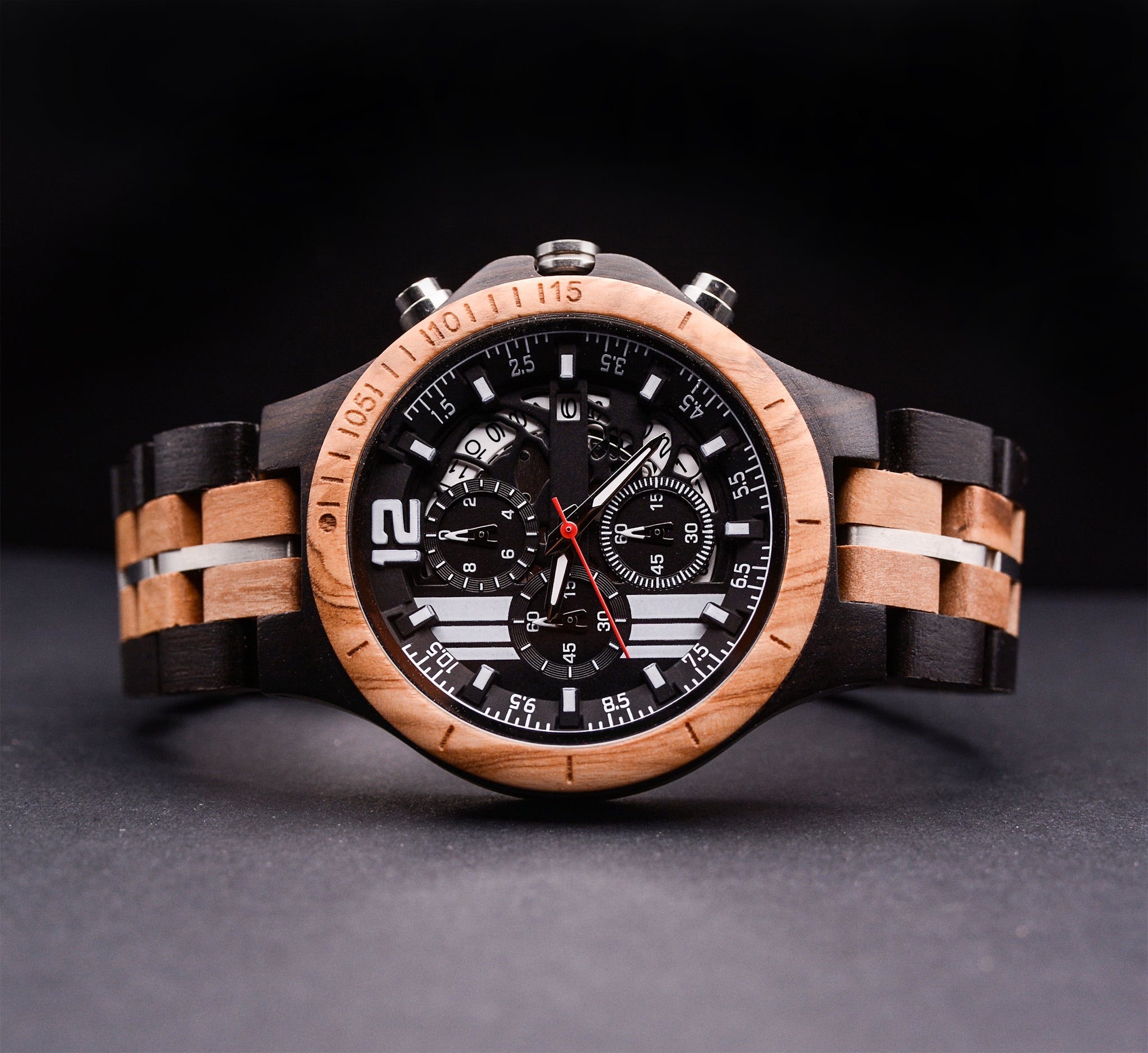 Personalized Gift For Men, Round Wooden Watch, Wood Watch Men ...