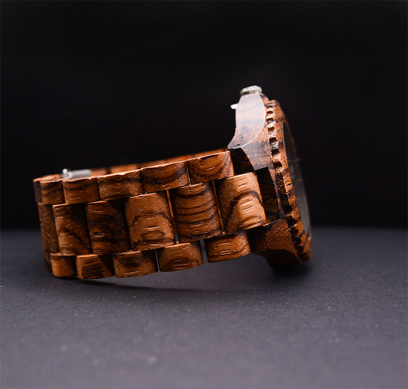 Original Personalized Engraved Zebra Round Wooden Watch with Date ...