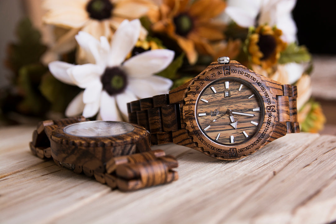 Original Personalized Engraved Zebra Round Wooden Watch with Date ...